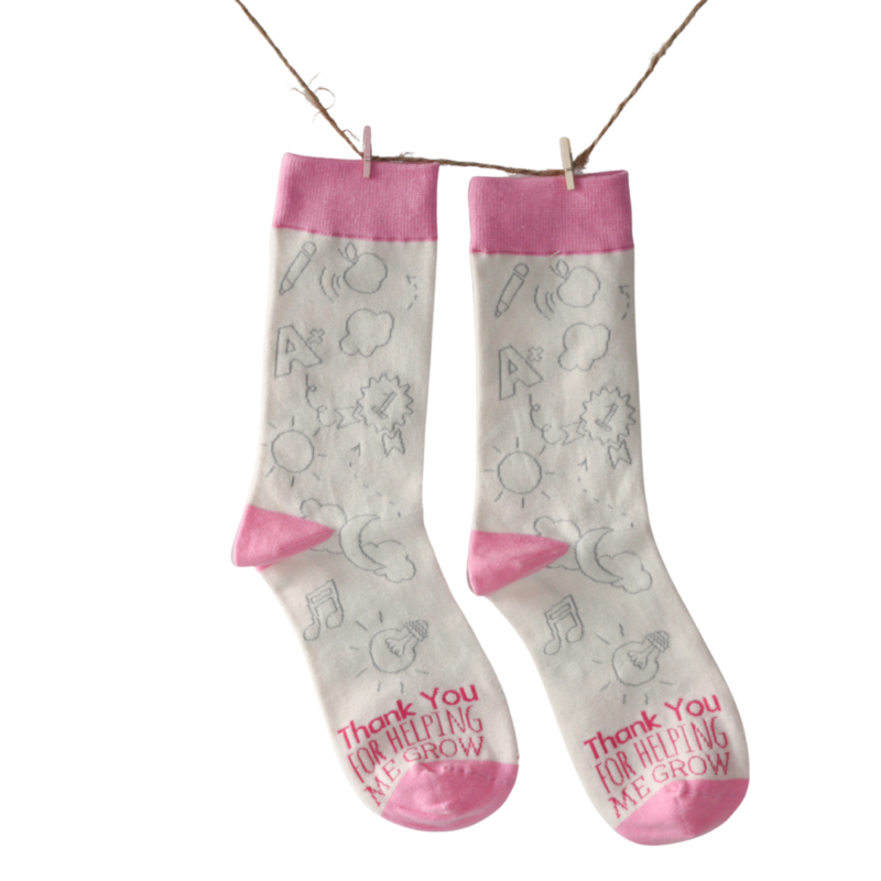 Thank You Teacher Female Socks | Female Teacher Gift Idea