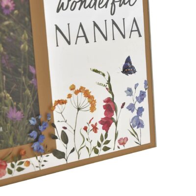 Floral Glass Nanna Photo Frame | Nanna Picture Frame