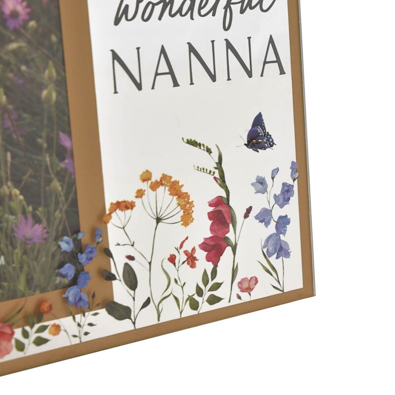 Floral Glass Nanna Photo Frame | Nanna Picture Frame