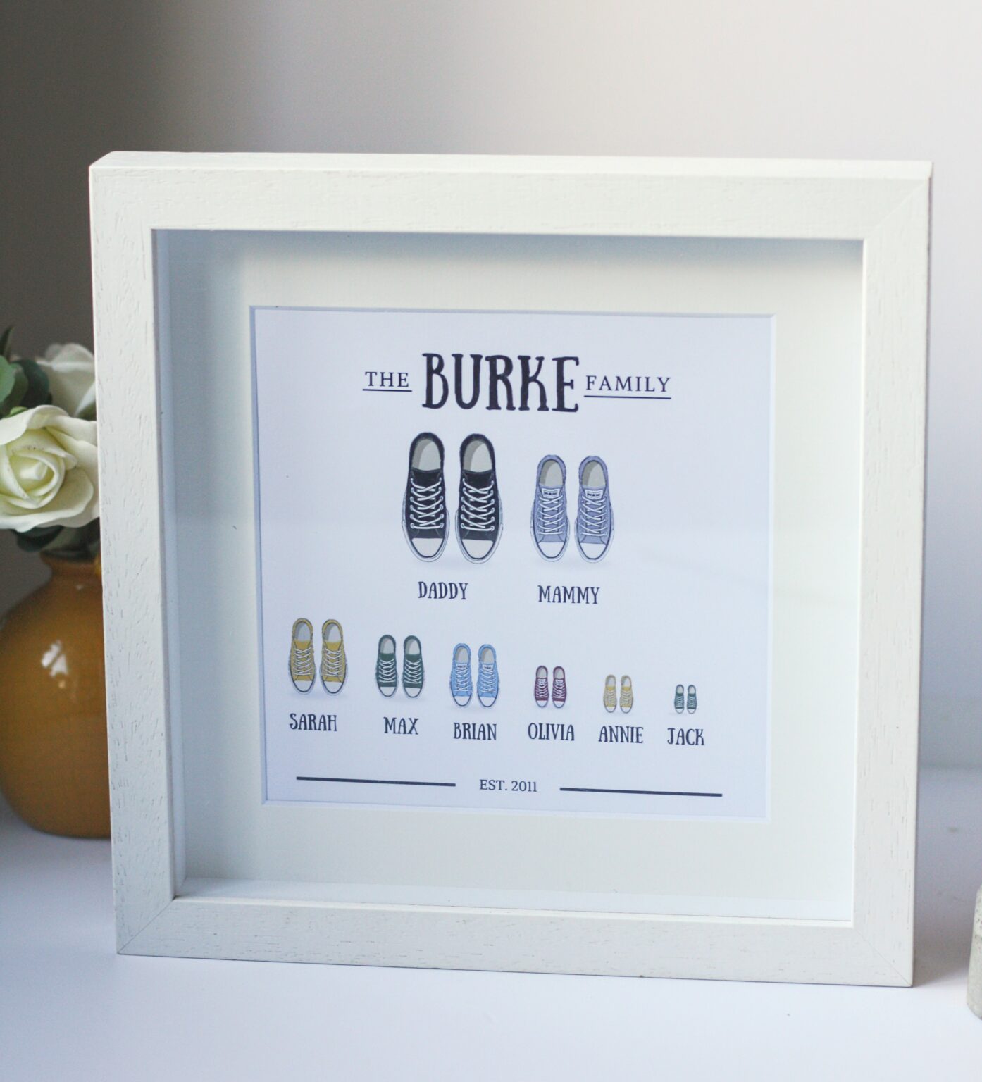 Personalised Family Shoe Frame