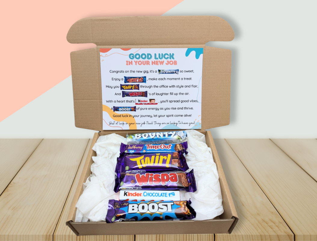 Good Luck In Your New Job Chocolate Poem Gift Box
