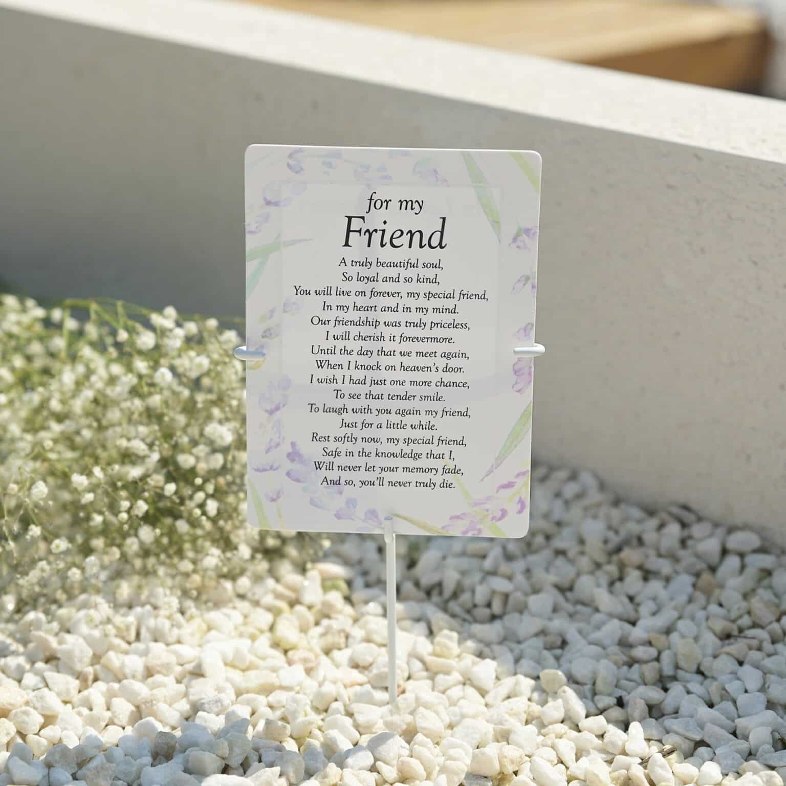 Friend Graveside Memorial Card