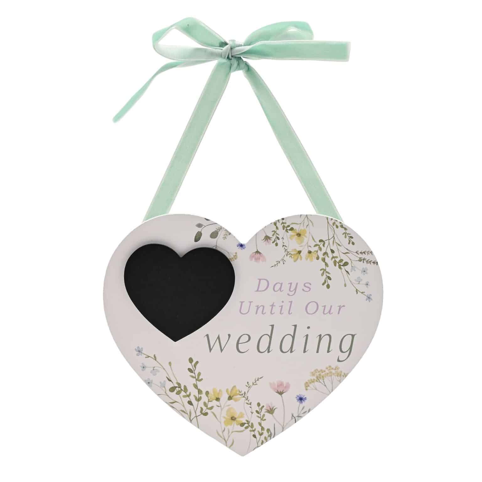 Wildflower Wedding Countdown Plaque